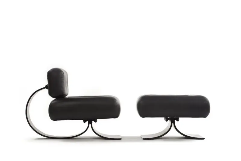 Alta Ottoman Wood Oscar Niemeyer by Etel, Etel The Invisible Collection