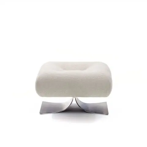 Alta Ottoman Steel Etel, Oscar Niemeyer by Etel The Invisible Collection
