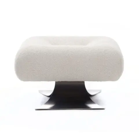 Alta Ottoman Steel Etel, Oscar Niemeyer by Etel The Invisible Collection