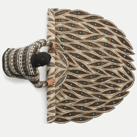 Nazar Rug Beige & Brown Atelier Février The Invisible Collection