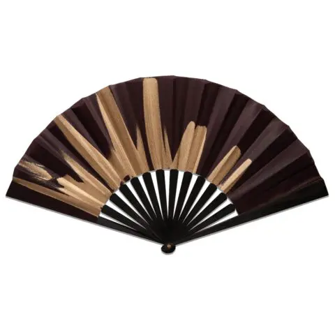 Plum Golden Sun Hand-fan Duvelleroy The Invisible Collection