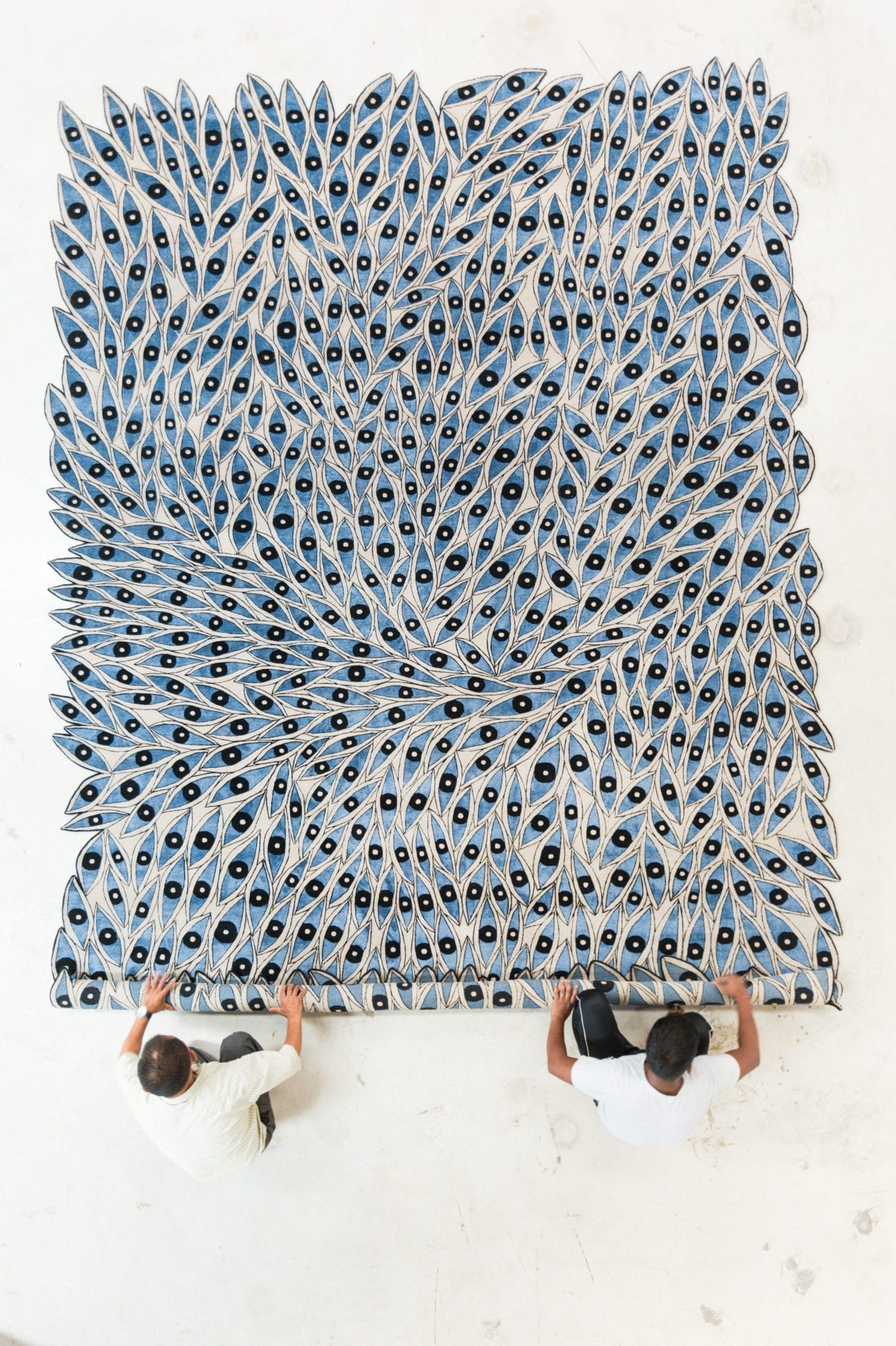 Nazar Oval Rug Blue Atelier Février The Invisible Collection