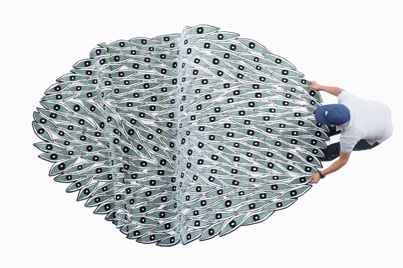 Nazar Rug Turquoise Blue Atelier Février The Invisible Collection