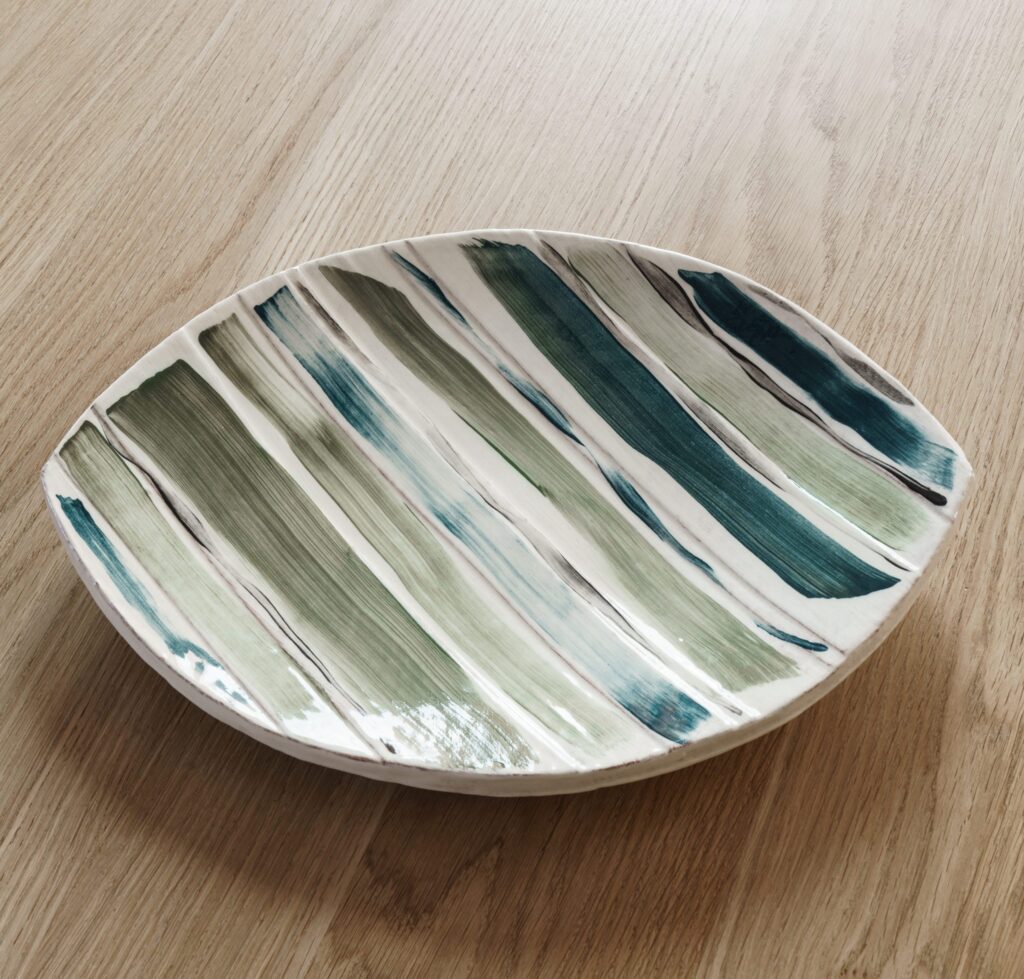 Pistachio Ceramic Serving Plate Lars Nilsson The Invisible Collection