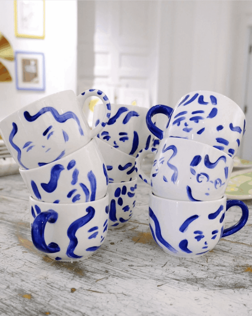 Small Striped Handle Mug The Invisible Collection