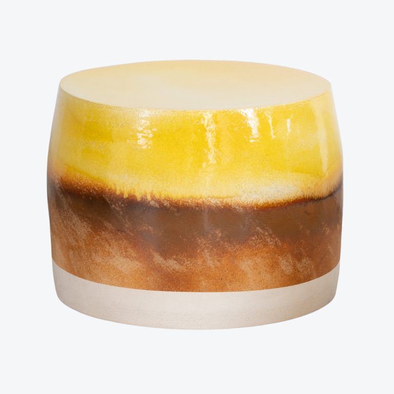 Ochre Side Table Pouf Flores Design The Invisible Collection