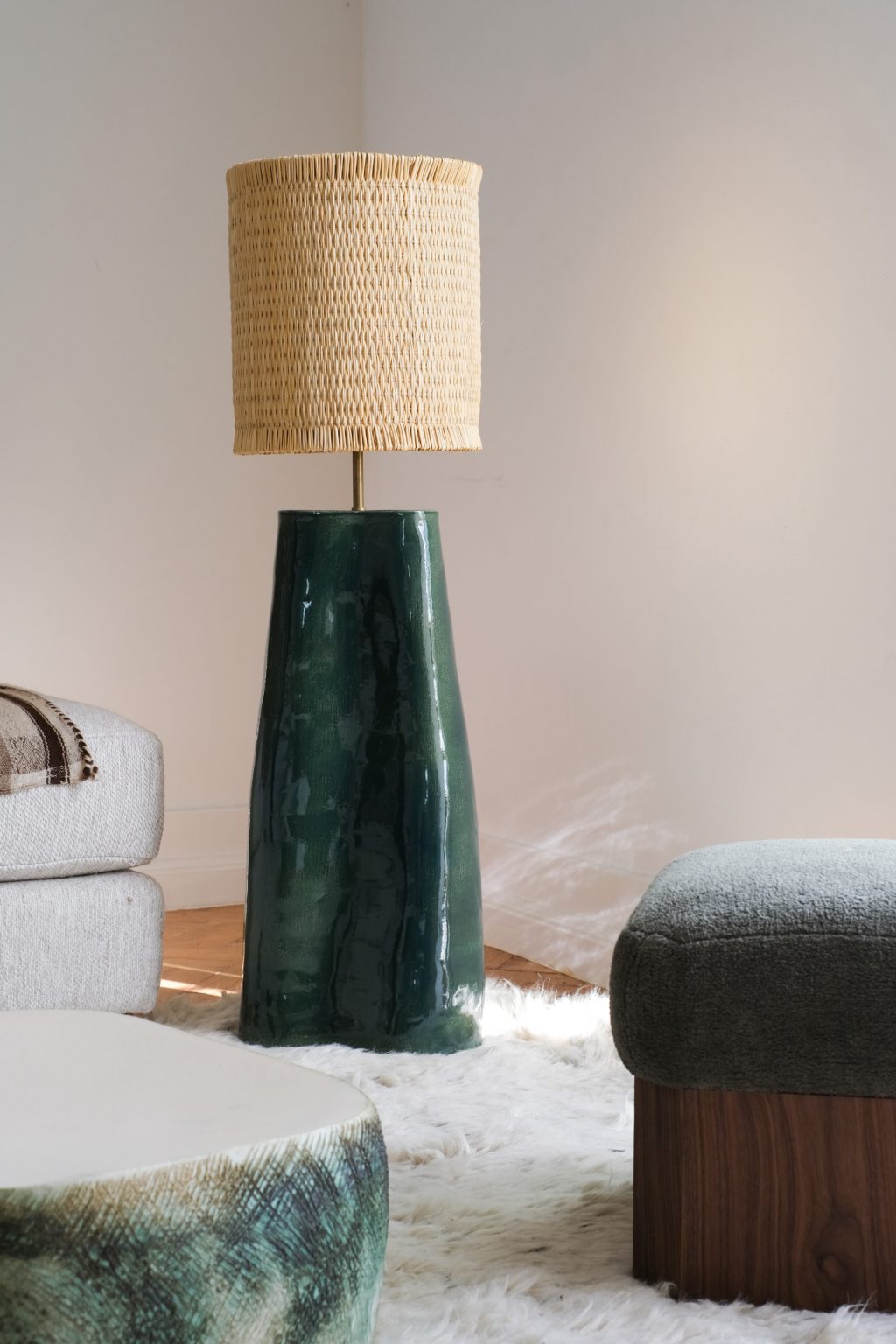 Ombra Floor Lamp Green Flores Design The Invisible Collection