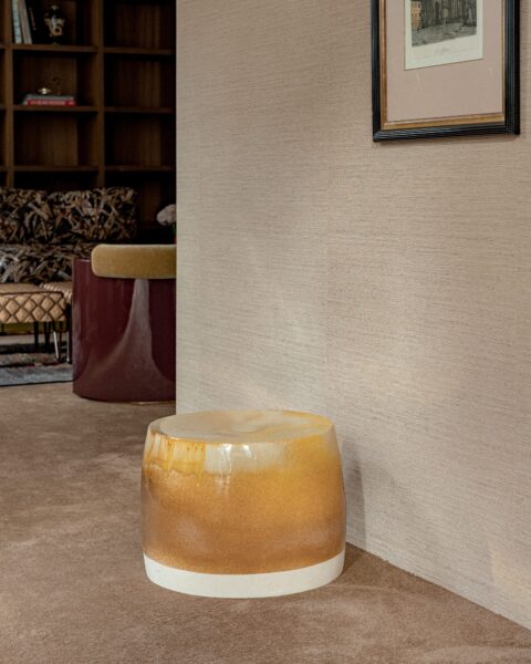 Ochre Side Table Pouf Flores Studio The Invisible Collection