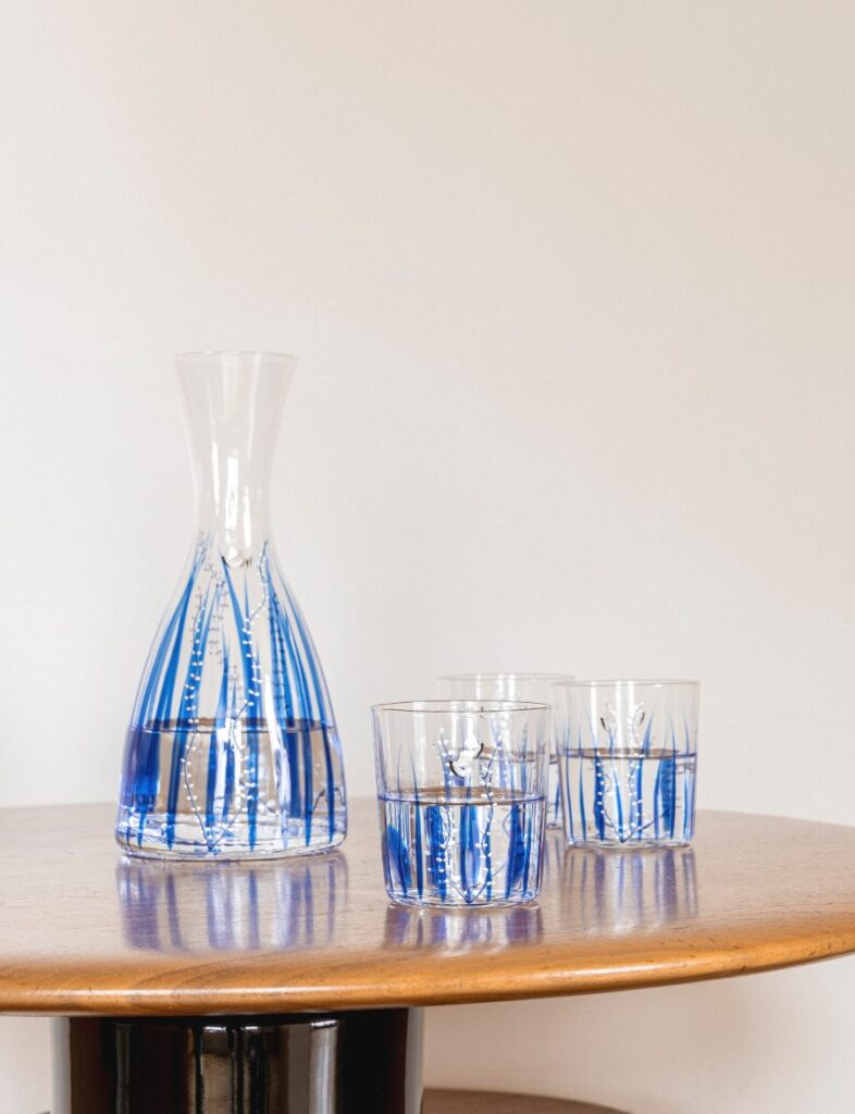Set of 6 Blue Glasses The Invisible Collection