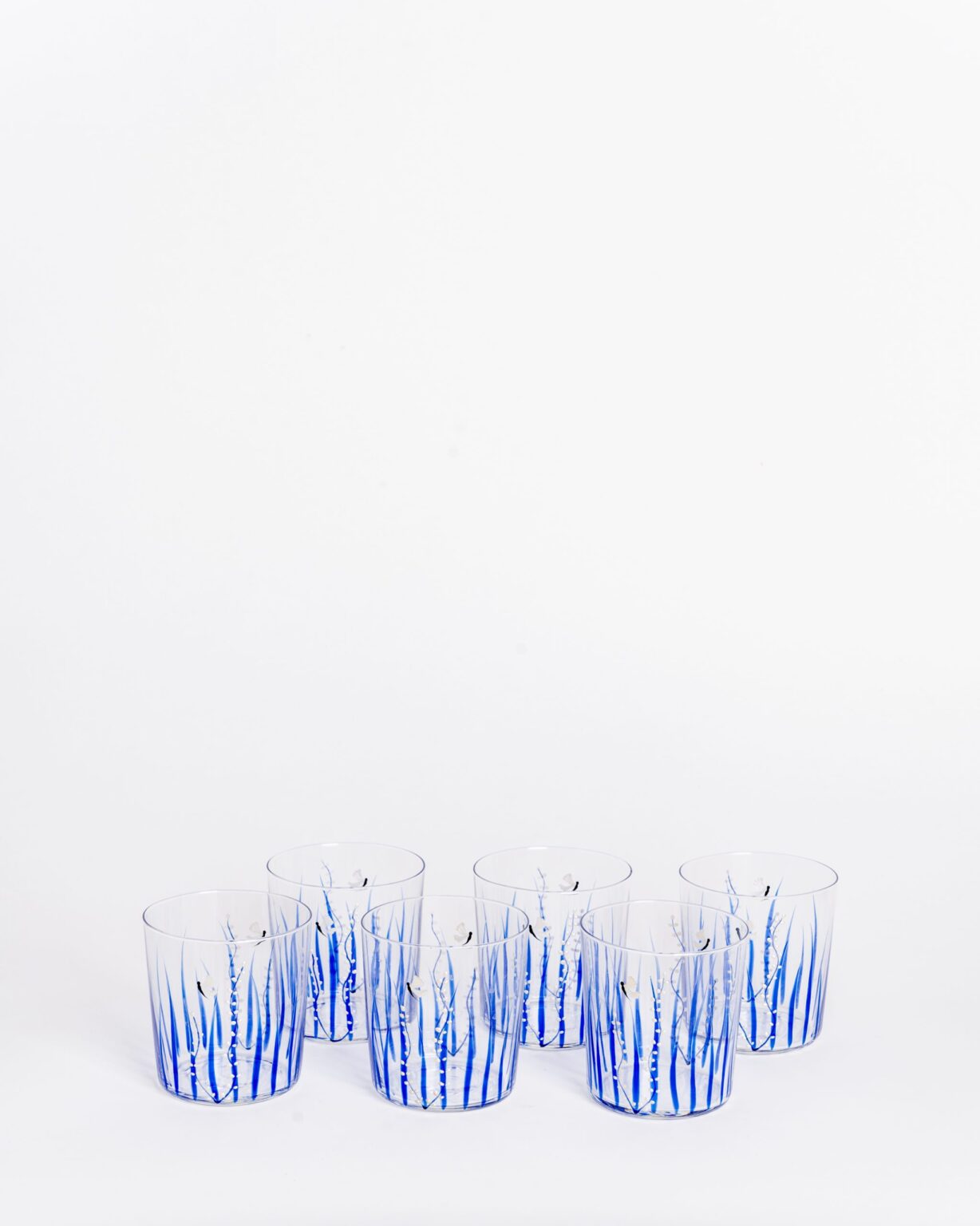 Set of 6 Blue Glasses The Invisible Collection