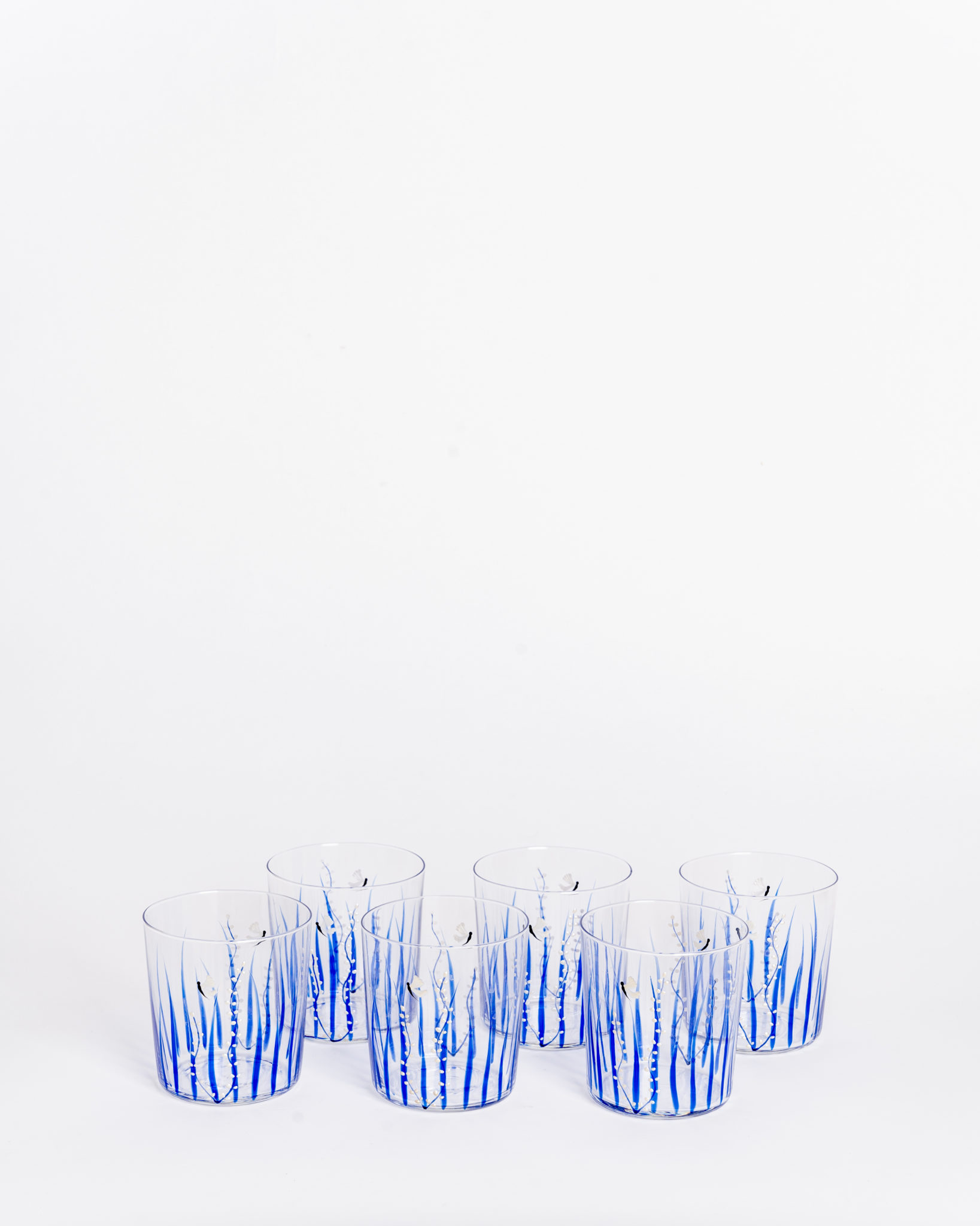 Set of 6 Blue Glasses The Invisible Collection
