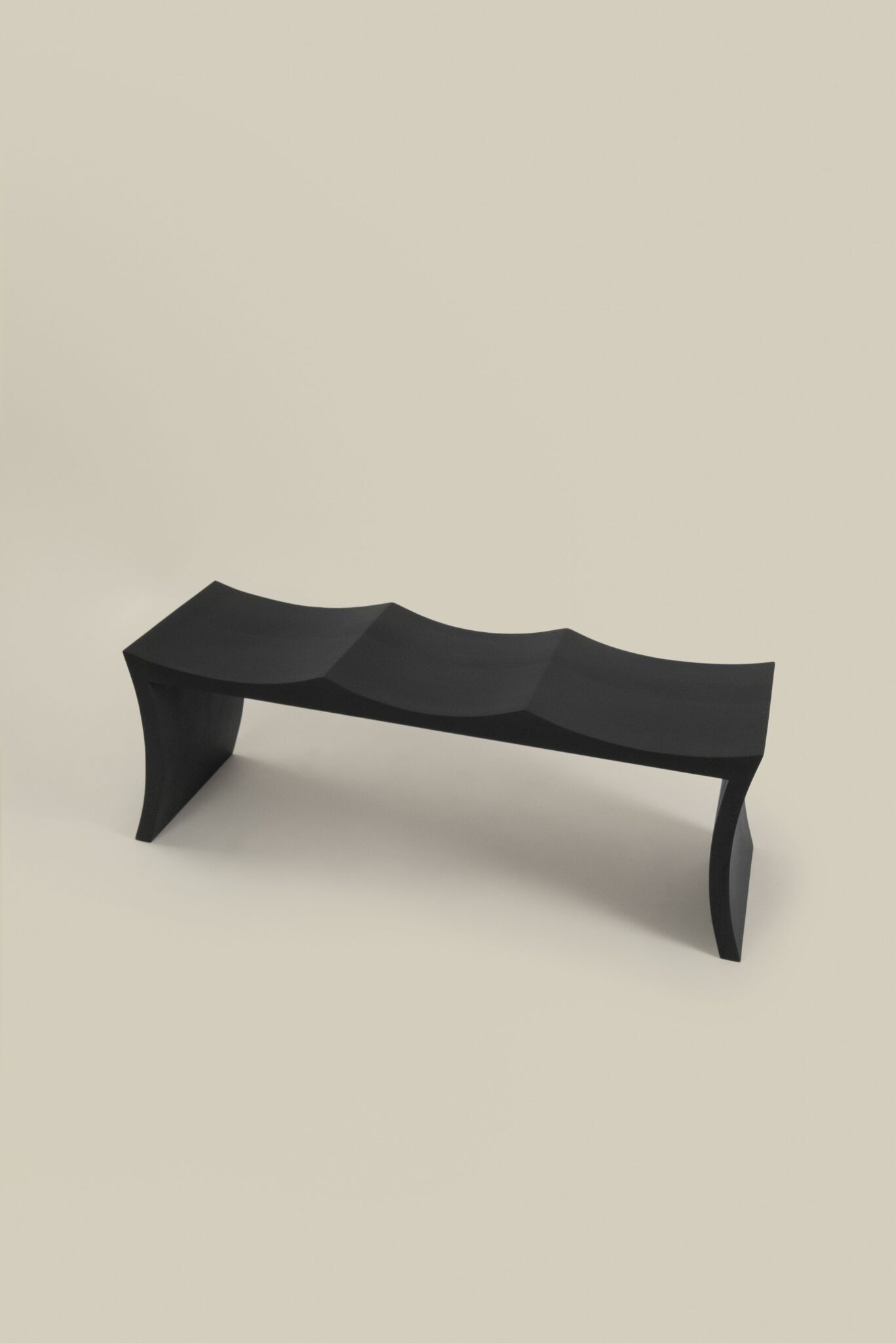 Osci Bench Black Garcé Dimofski The Invisible Collection