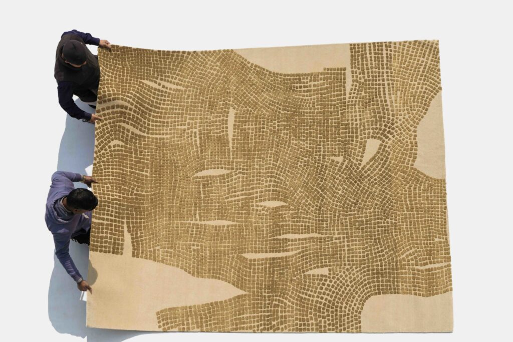 Olga Rug Cropped Shadow Pink Atelier Février The Invisible Collection