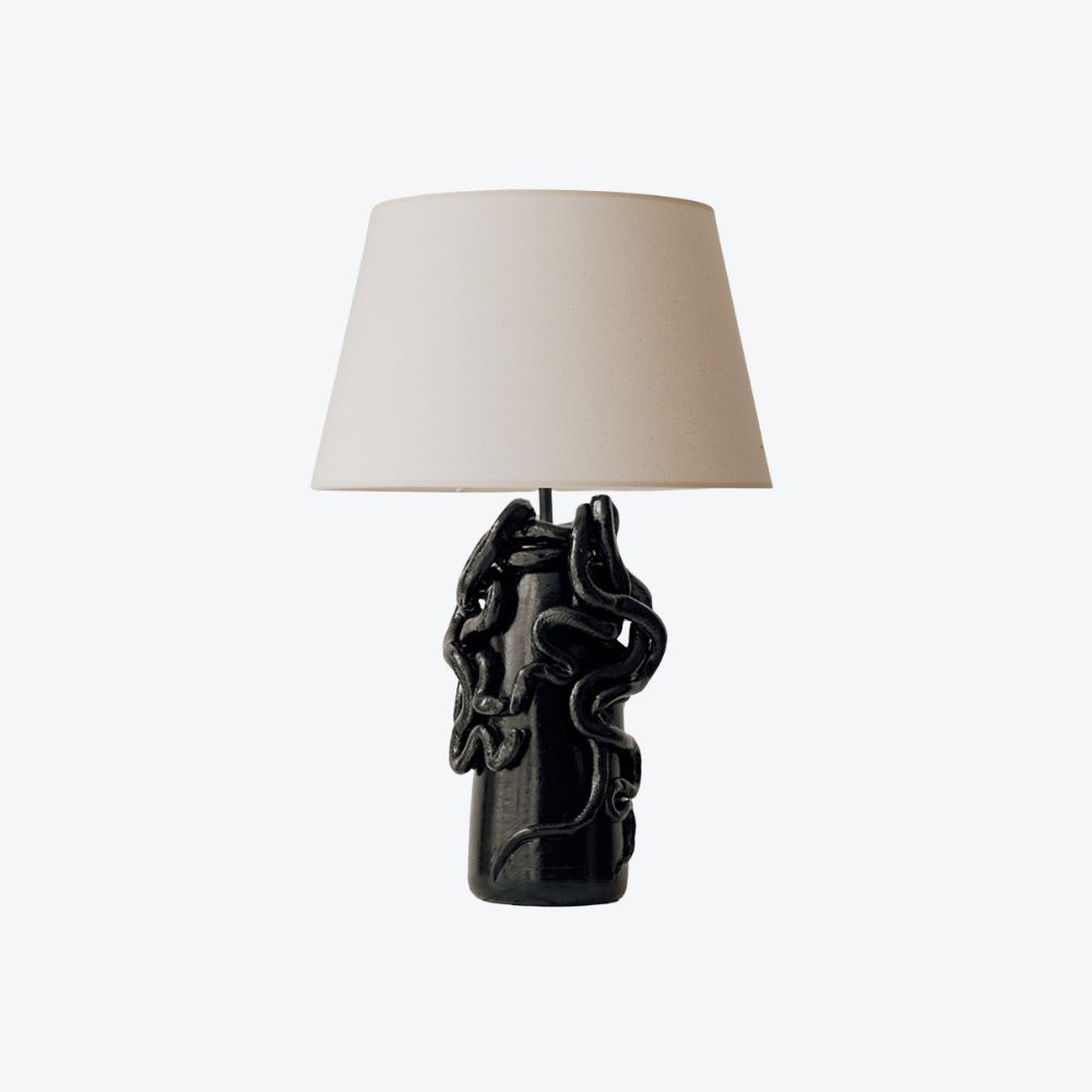 White Persie Table Lamp Sarah Chirazi The Invisible Collection